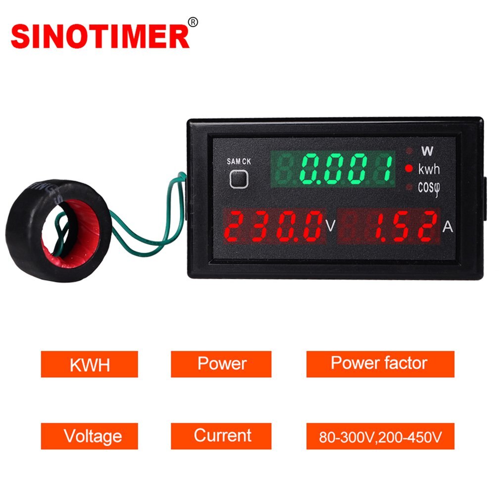 SPM001 Voltmeter And Ammeter AC Electrical Display... – Grandado