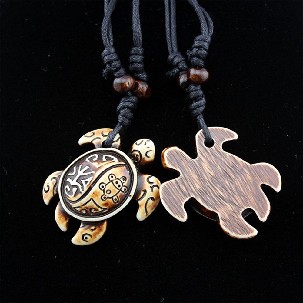Retro Animal Turtle Pendant Necklace Mens Brown Re... – Grandado
