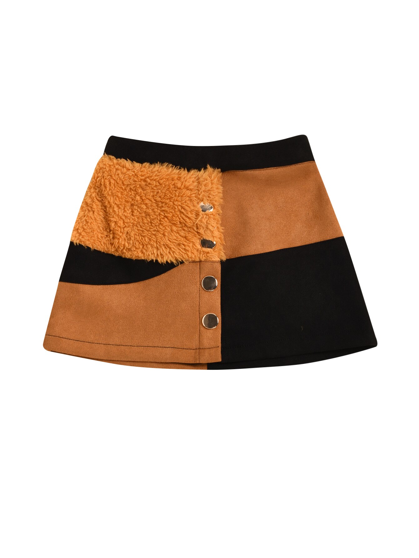 Kid Girls Skirt Autumn Winter Warm Fur Patchwork M... – Grandado