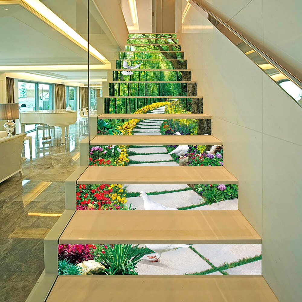 13pcs Stairway Decal Art Wall Stickers for Stair D... – Vicedeal