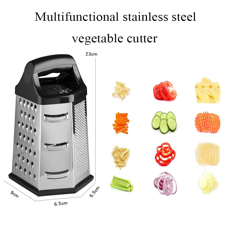 Box Grater Stainless Steel with 6 Sides Multipurpo... – Grandado