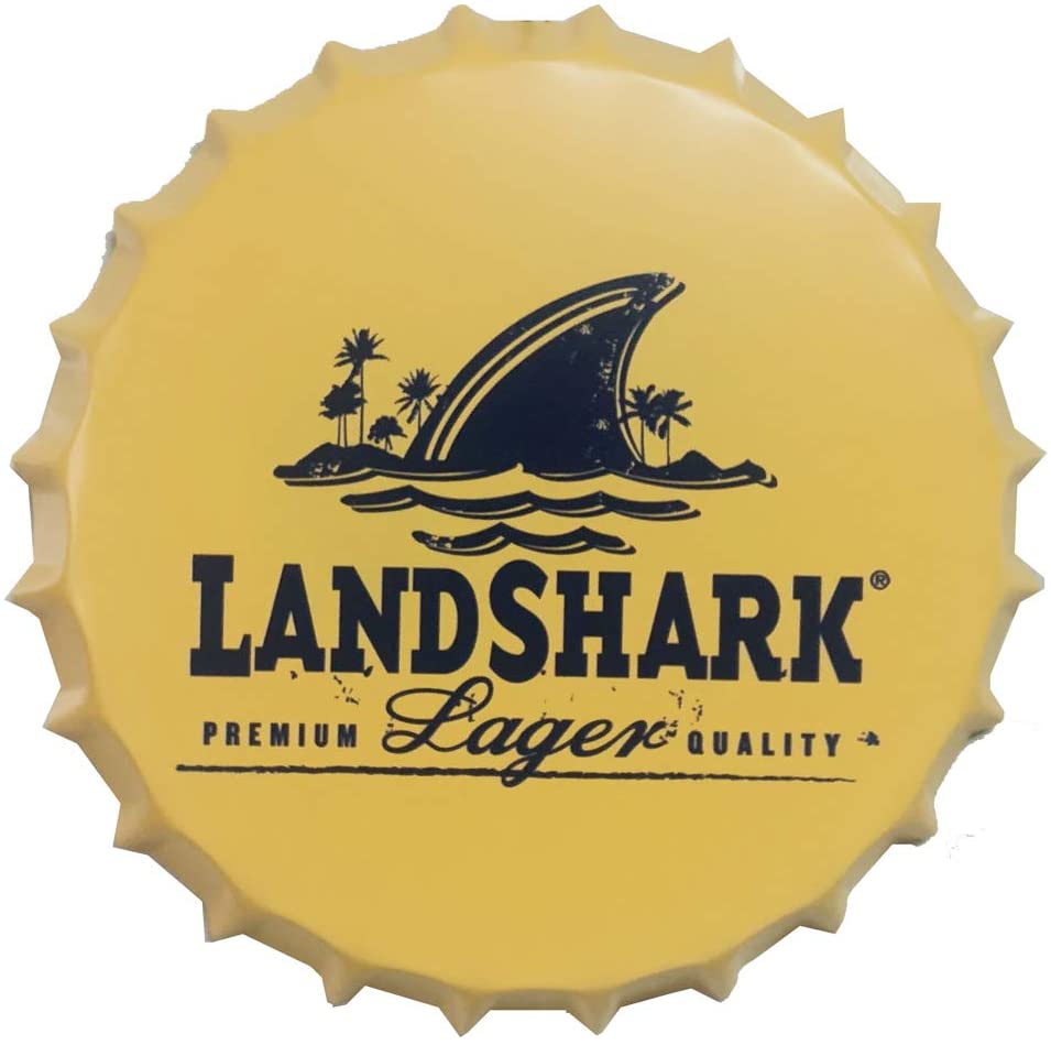 Landshark Decorative Bottle Caps Metal Tin Signs C... – Grandado