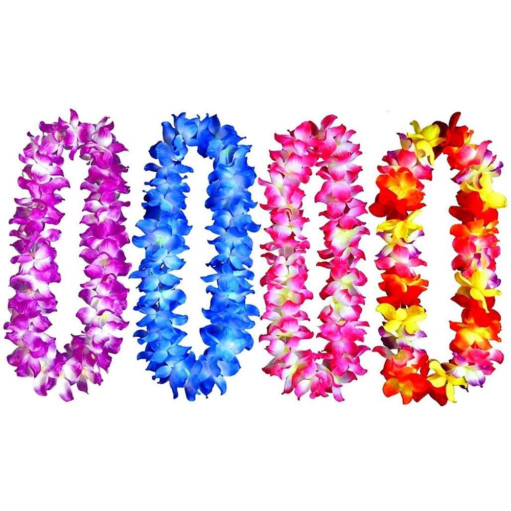 4pcs Flowers Neck Hawaiian Leis Hula Dance Garland... – Grandado
