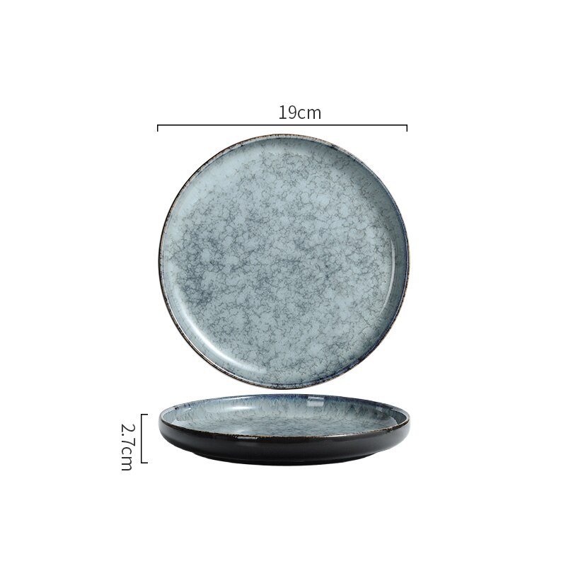 FANCITY Home deep plates, round steak plates, cera... – Grandado