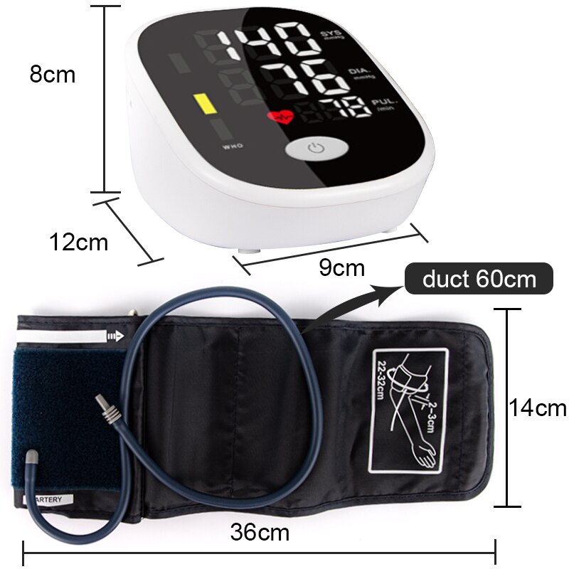 Automatic Digital Upper Arm Blood Pressure Monitor... – Grandado