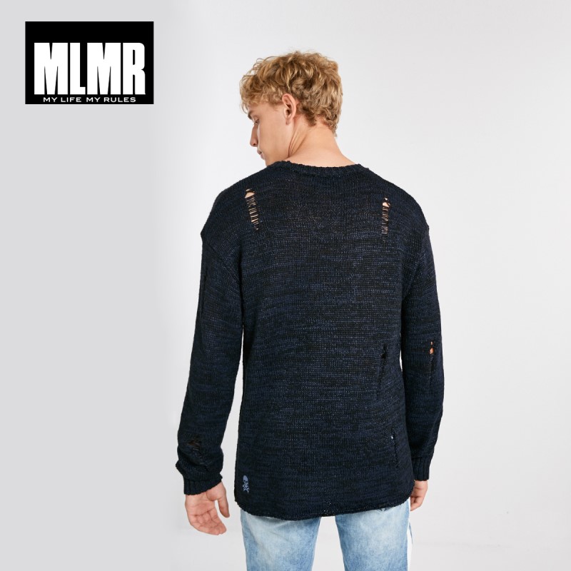 JackJones MLMR Men's Woolen Sweater Pattern Ripped... – Vicedeal