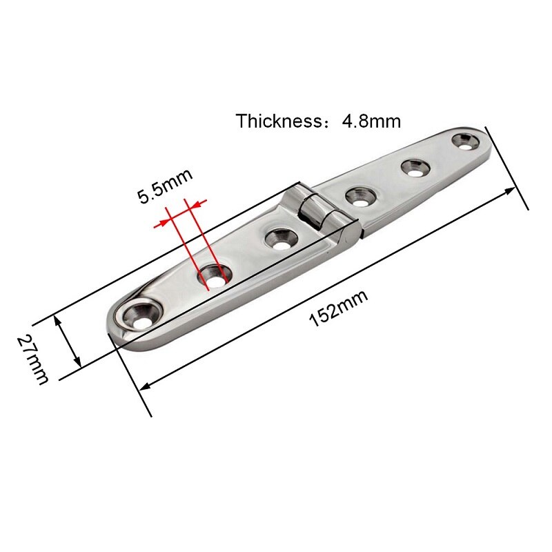 Stainless Steel 316 Marine Boat Strap Hinges WIith... – Vicedeal
