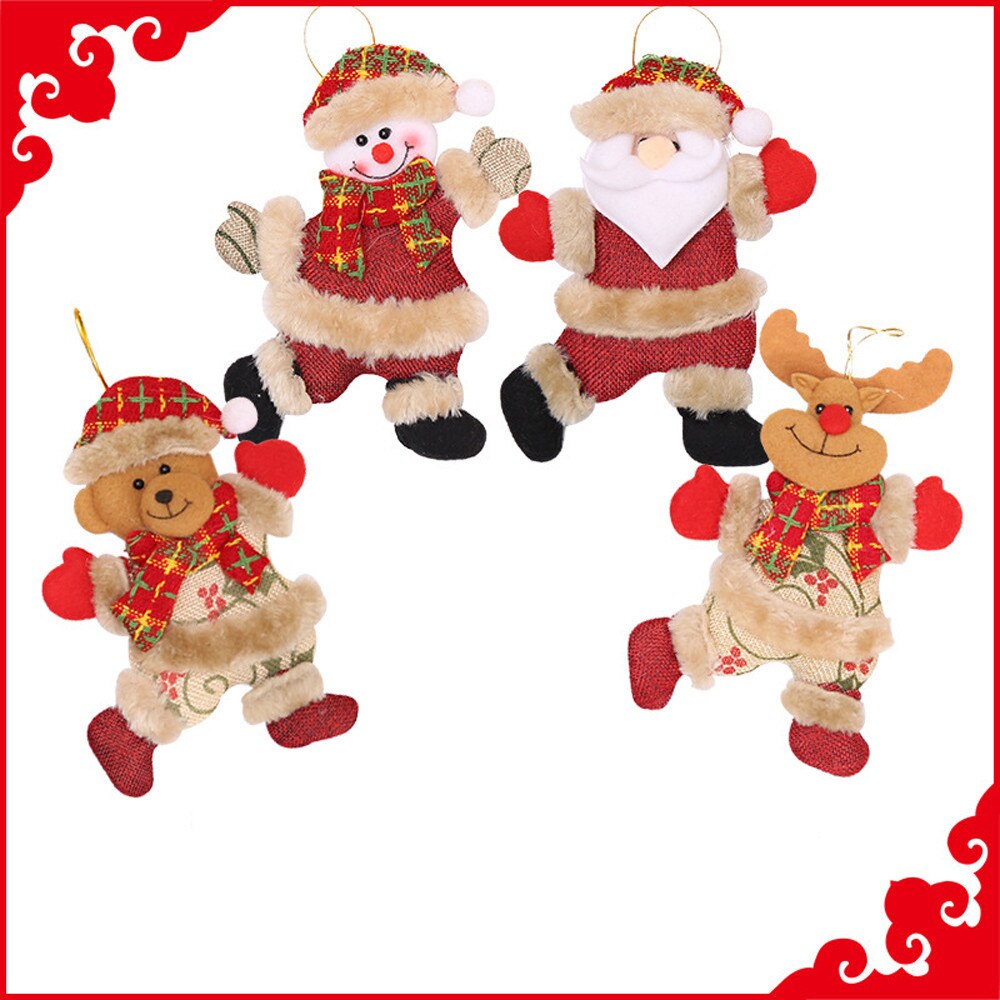 4PCS Christmas Ornaments Santa Claus Snowman Tree ... – Grandado