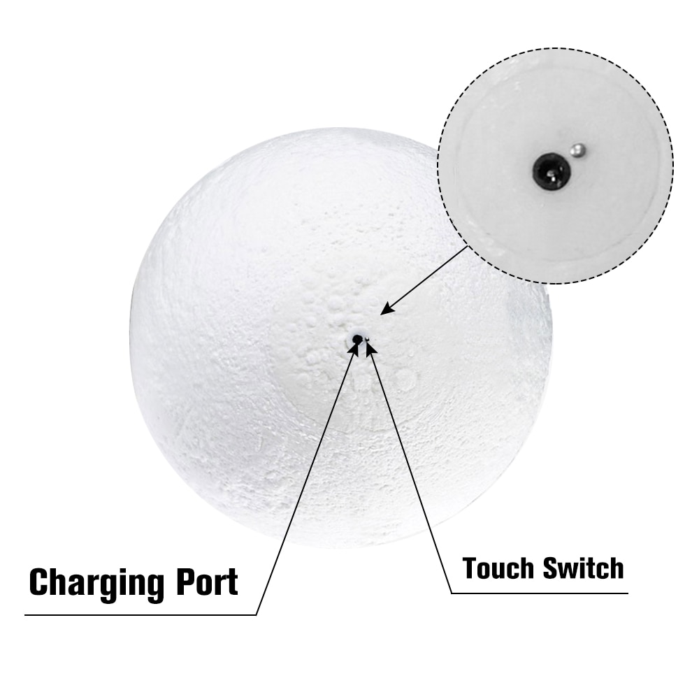 20cm/7.9in Moon Night Light 3D Printed Moon Globe ... – Vicedeal