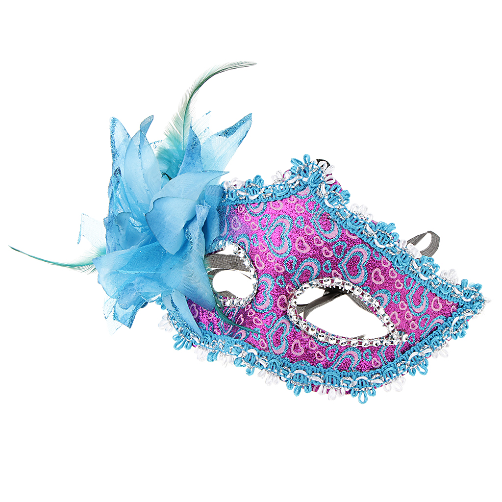 Women Girls Masquerade Party Flower Mask Venetian ... – Vicedeal