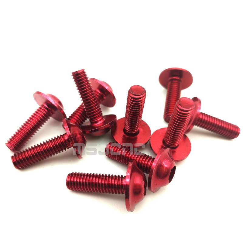 10pcs Motorcycle Bolts Screw M6 x 20mm Aluminum ad... – Grandado
