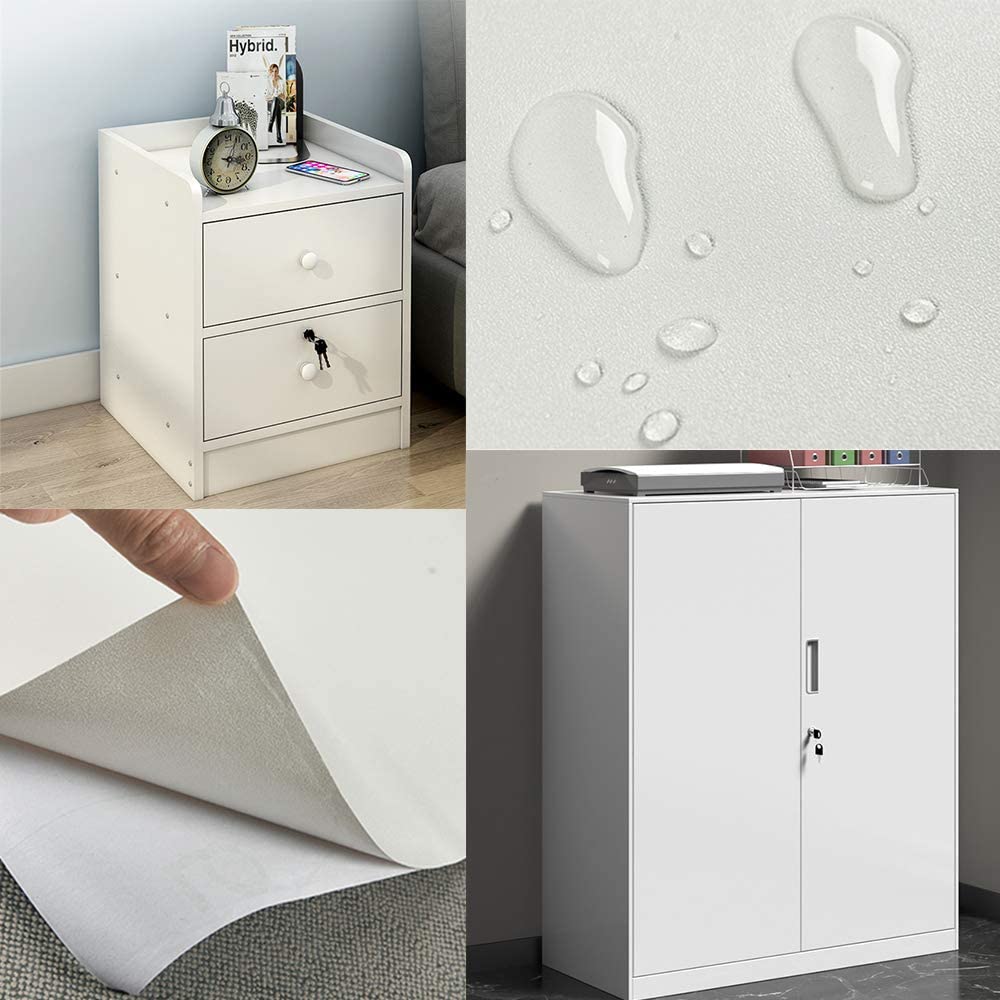 LUCKYYJ Peel and Stick Self Adhesive Wallpaper Whi... – Vicedeal