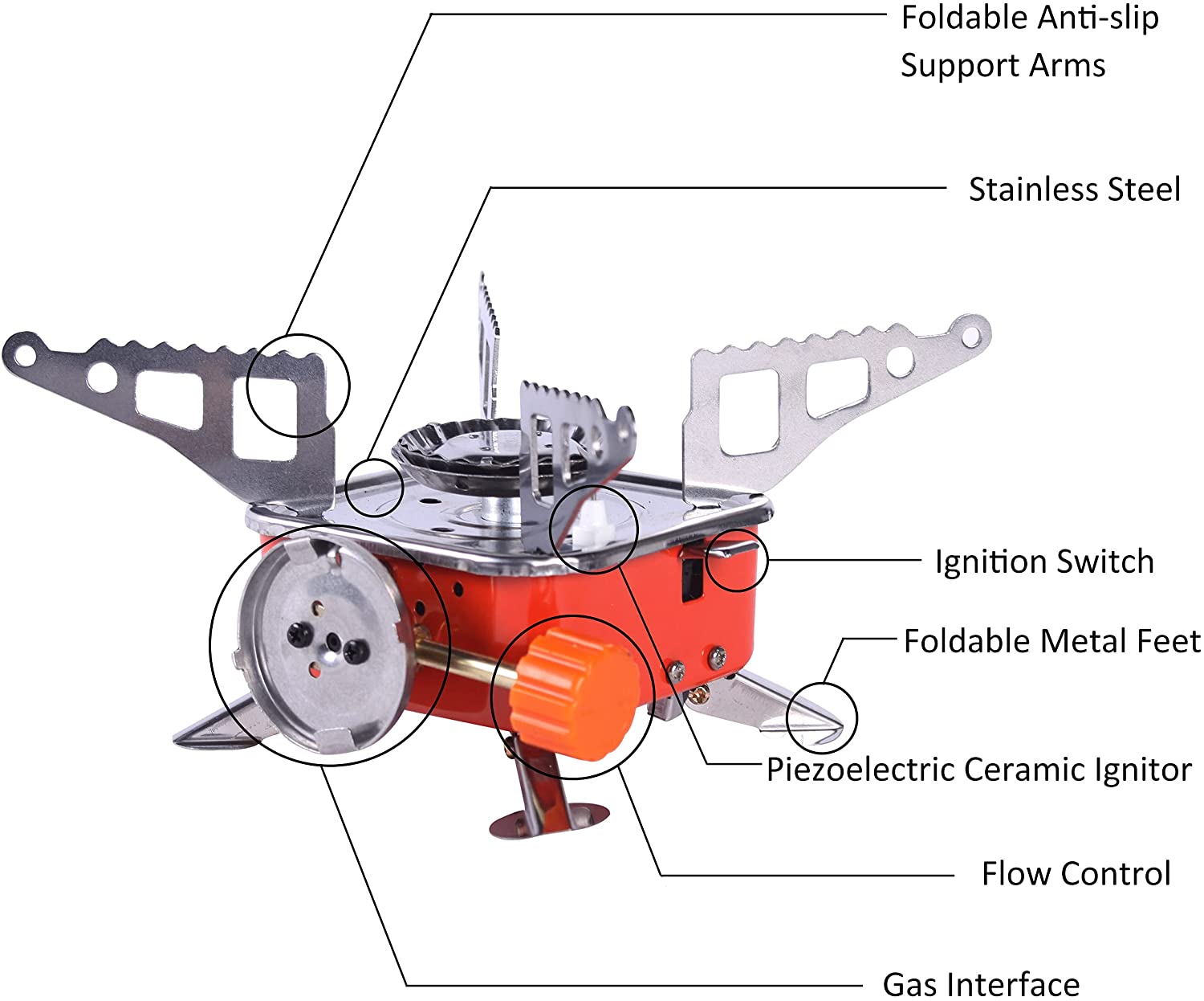 Outdoor Camping Gas Brander Elektronische Kachel D... – Vicedeal