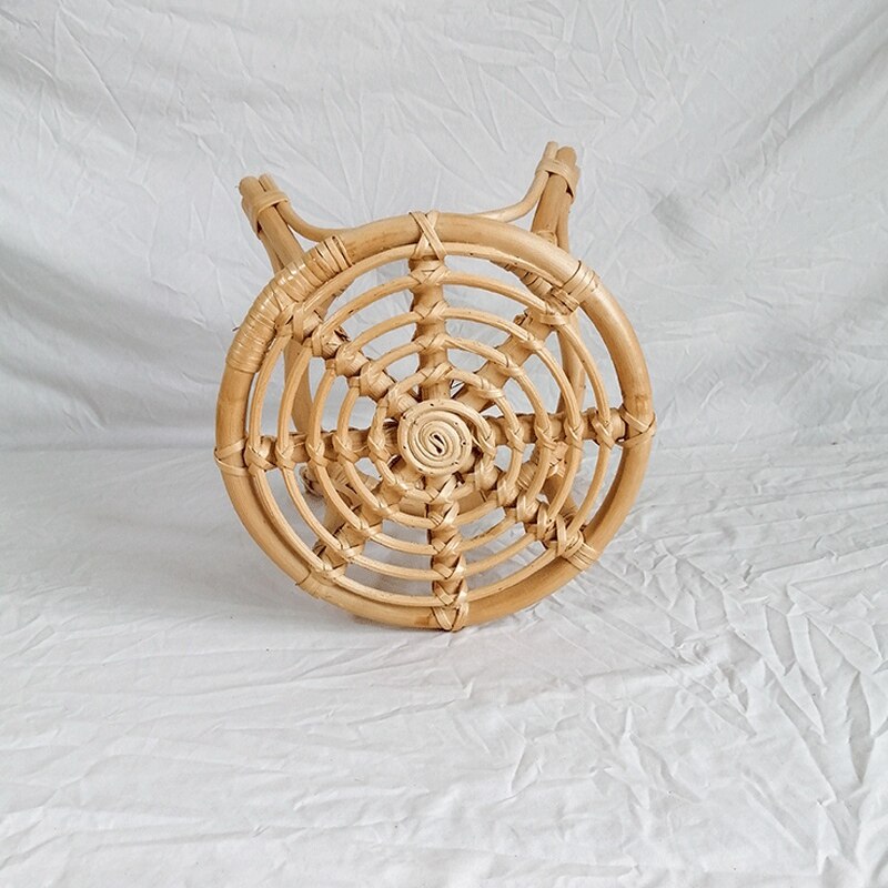 Nordic Gardening Rattan Flower Stand Wooden Balcon... – Grandado