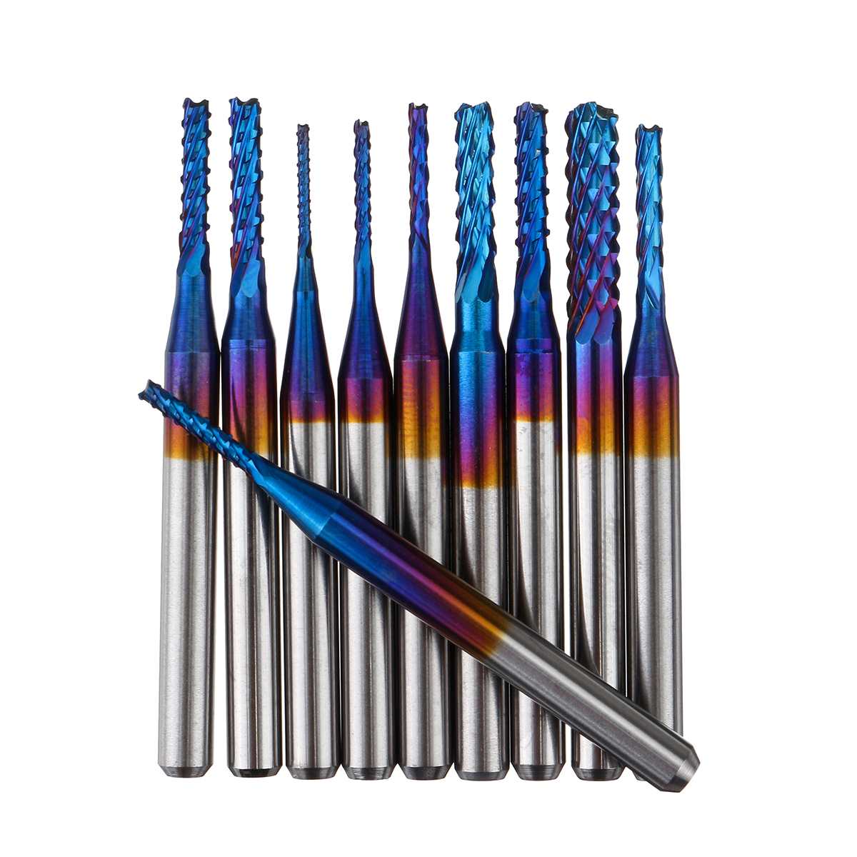 10Pcs Blue NaCoating Engraving Milling Cutter Carb... – Vicedeal