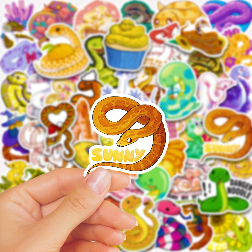 10/30/50PCS Cute Cartoon Animal Snake Stickers DIY... – Grandado