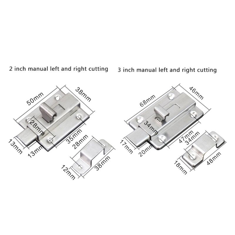 Stainless Steel Spring Latch Slide Door Lock Secur... – Vicedeal