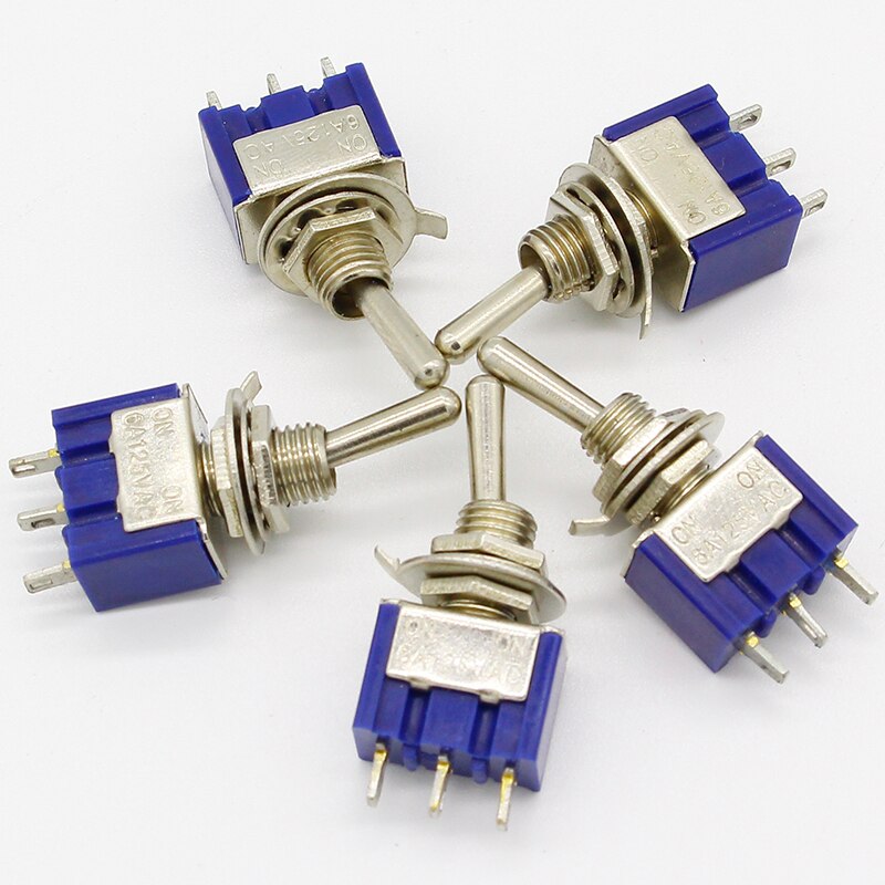 5pcs/lot Mini MTS-102 3-Pin G107 SPDT ON-ON 6A 125... – Vicedeal