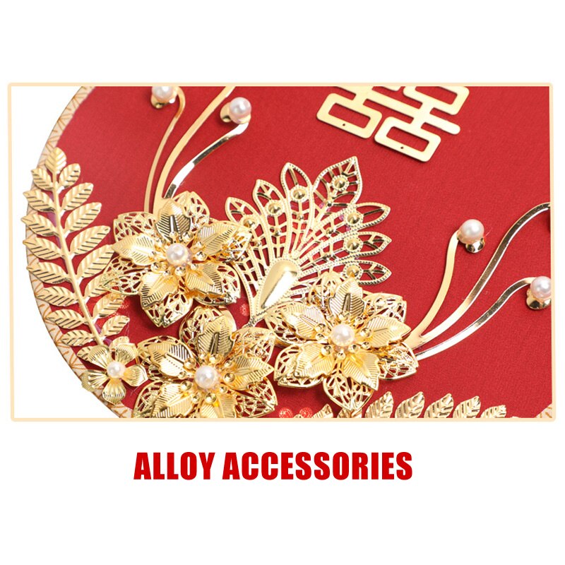 Ronde Chinese Fan Chinese Hand Fan Vintage Rode Ve... – Grandado