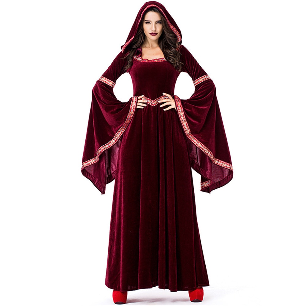 Halloween medieval costumes for women Red Medieval... – Vicedeal