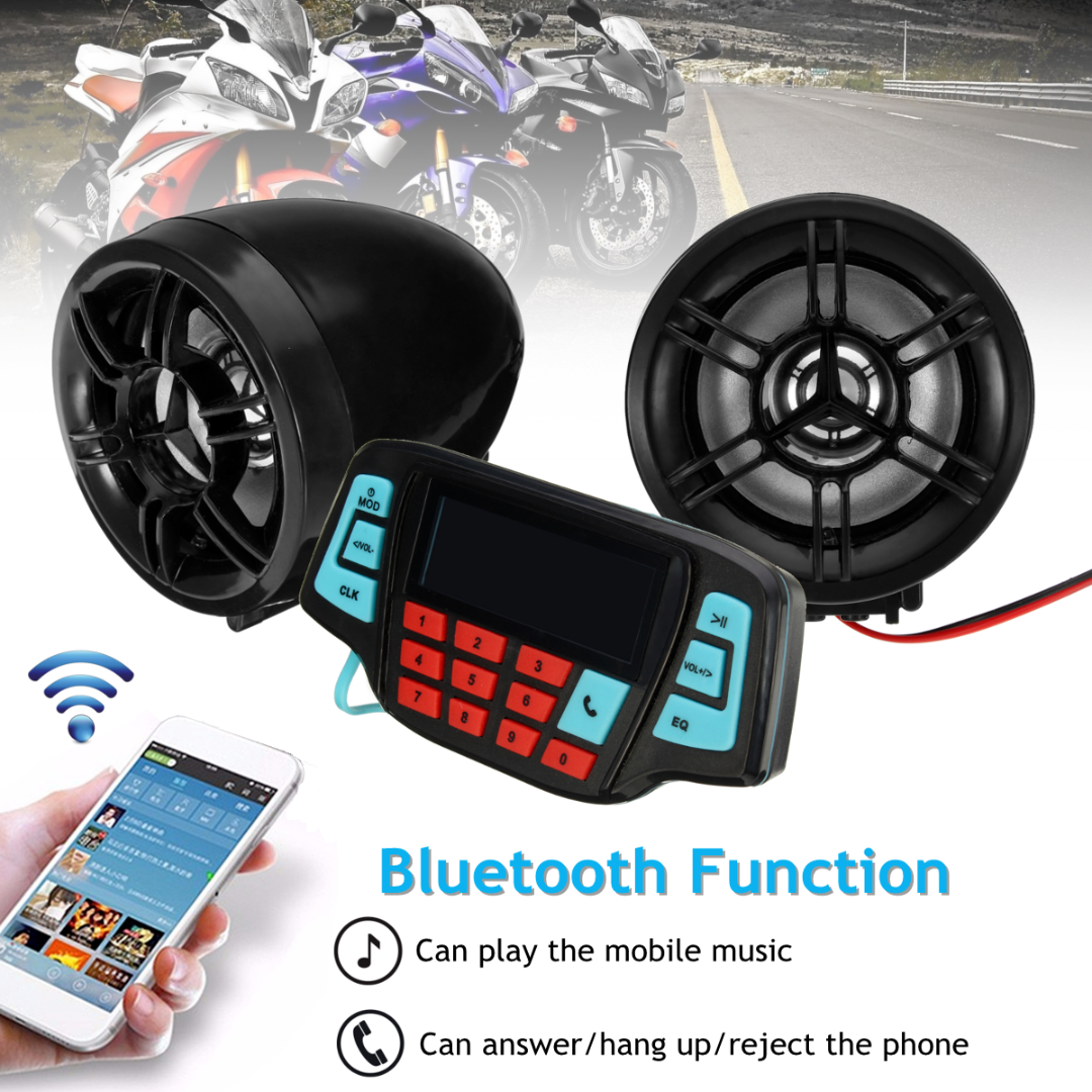 Newest Motorcycle Bluetooth Audio System MP3 FM Ra... – Grandado