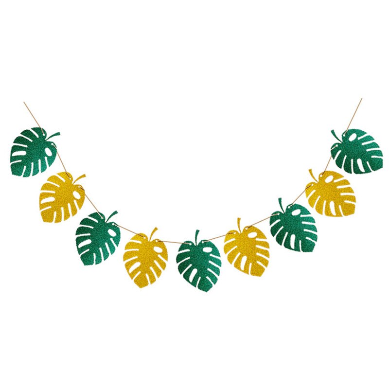 10Pcs Tropical Palm Leaf Pineapple Banner Birthday... – Grandado