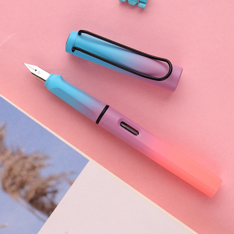 Rainbow Gradient Color Fountain Pen 0.5mm Ink Pen ... – Grandado