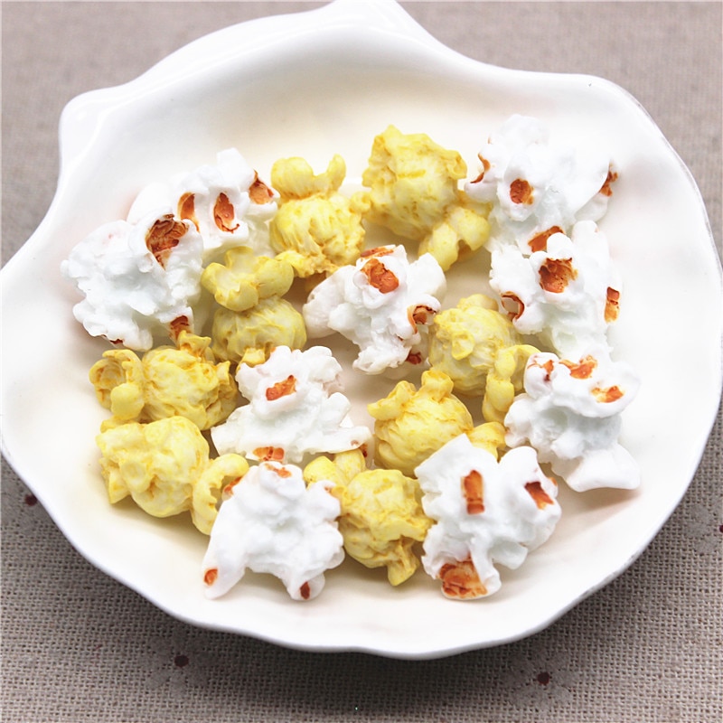 10pcs Cute Mix Colors 3D Resin Popcorn Simulation ... – Grandado