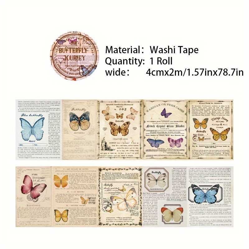 1 Roll DIY Vintage English Sticker Tape Vintage Wa... – Grandado