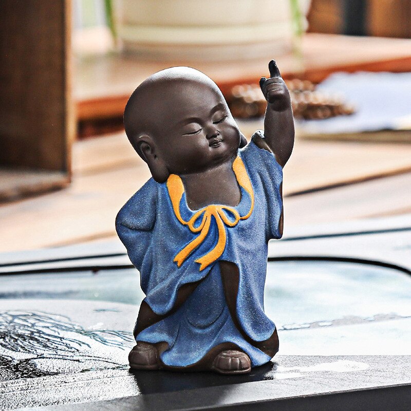 Yixing Purple Clay Art Yellow Mini Monk Tea Pet Of... – Vicedeal