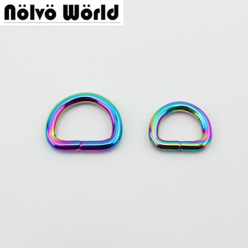 50pcs 25mm 20mm Opened D ring Rainbow round edge a... – Grandado