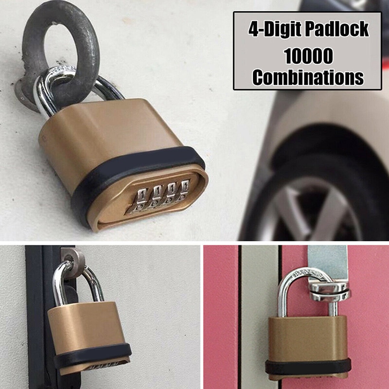 Four-Digit Number Combination Padlock Waterproof L... – Grandado