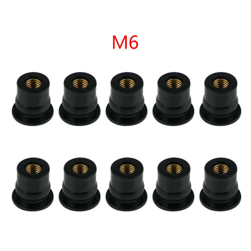 10 Pcs M4/M5/M6 Rubber Goed Noten Blind Sluiting V... – Grandado