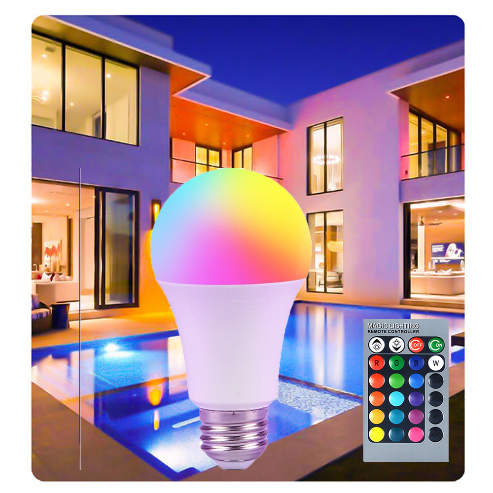 16Colors RGB LED Bulb Light Adjustable E27 5W 7W 1... – Grandado