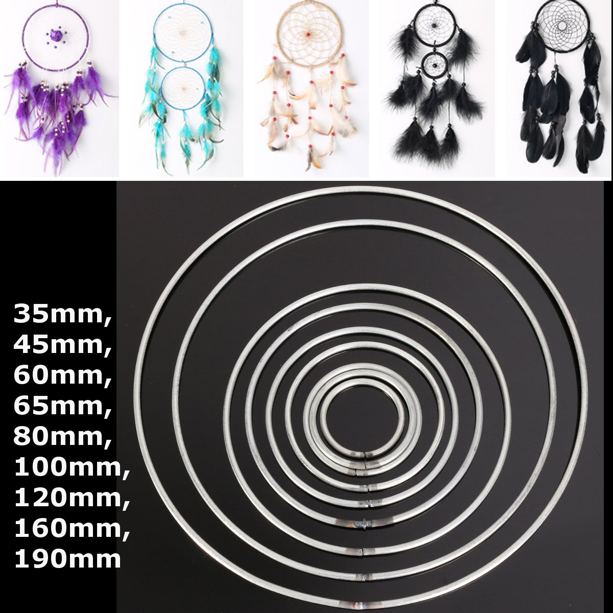 1Pc Metalen Dream Catcher Ronde Hoop Ring Voor Diy... – Vicedeal