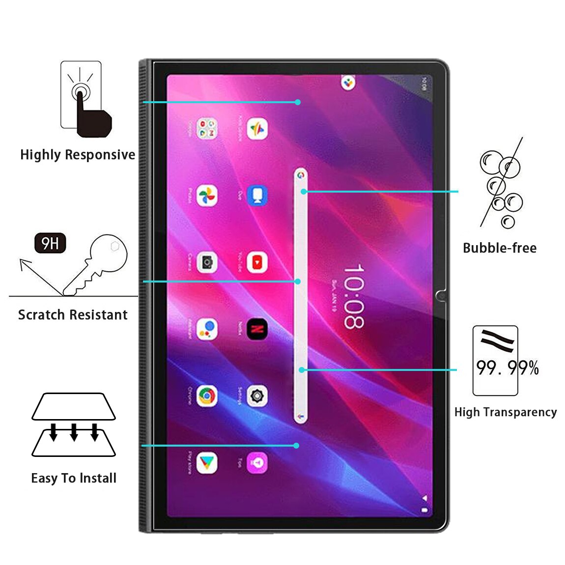 Härdat glas för lenovo yoga tab 11 yt-j706f yt -j7... – Grandado