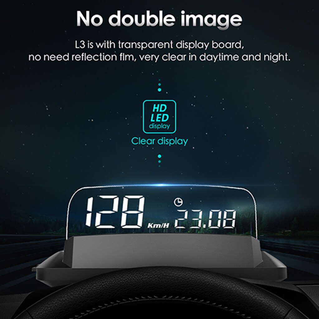 Universal 5in bil head up display speedometer hud ... – Vicedeal