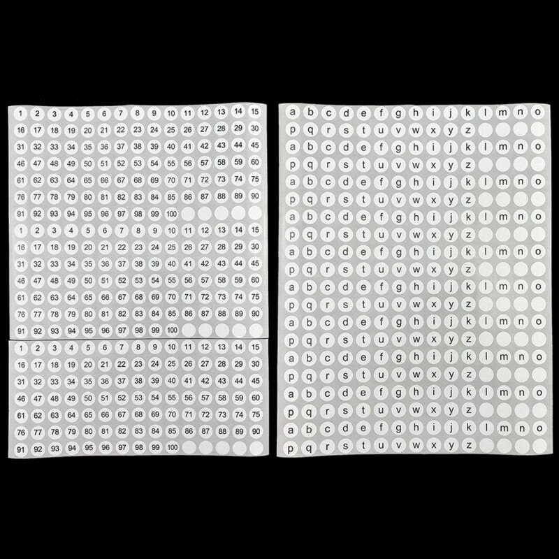 4Pcs 1cm Round Labels Alphabet Digital Adhesive La... – Grandado