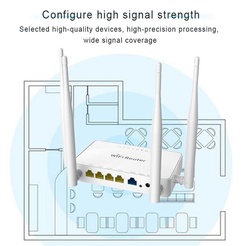 300Mbps Wireless WiFi Router 5Ports 2.4Ghz with 4 ... – Grandado