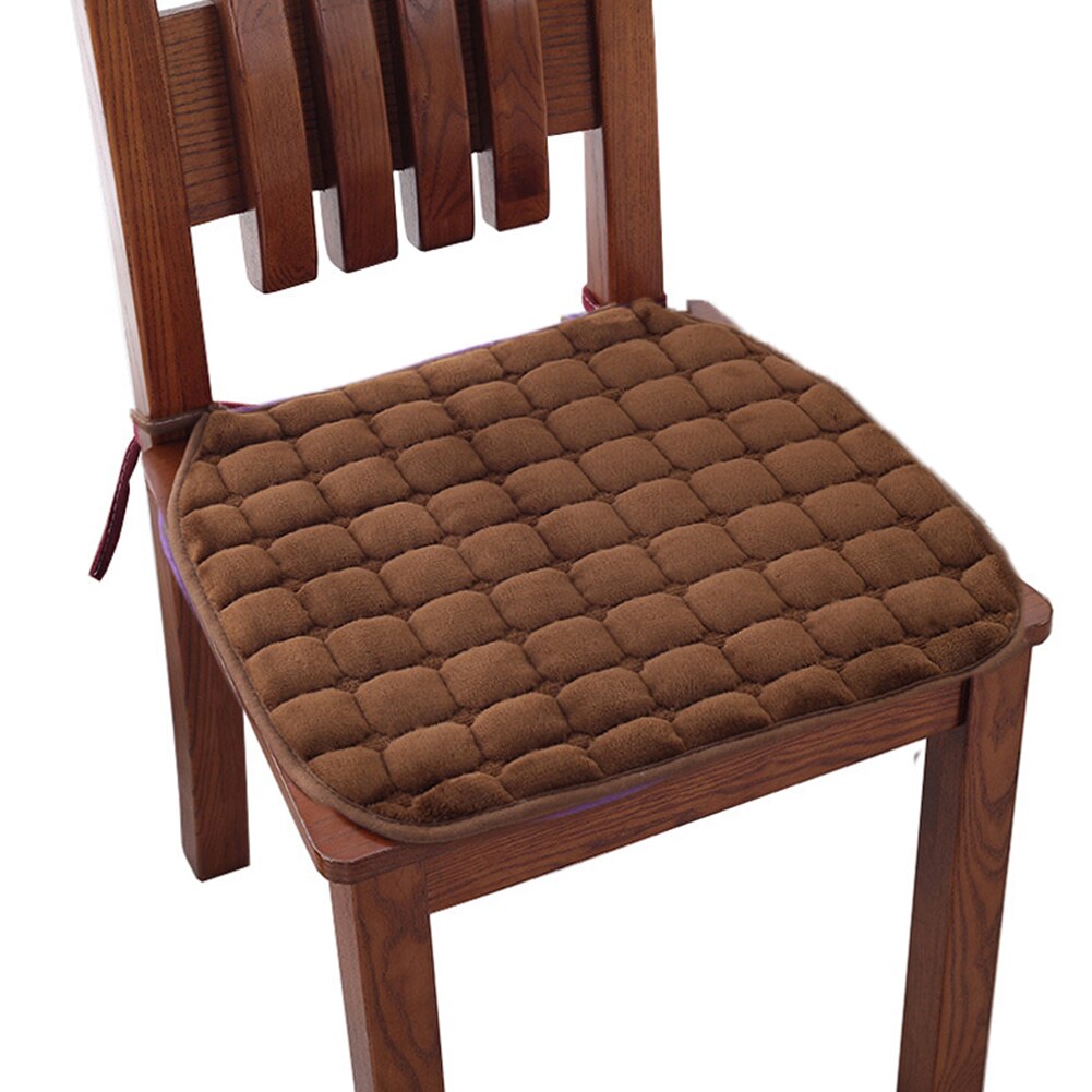 Solid Color Simple Plush Non-slip Chair Cushion al... – Grandado