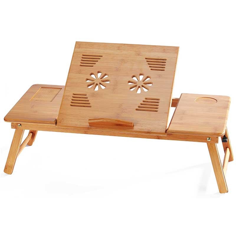Simple portable bamboo notebook computer desk adju... – Grandado