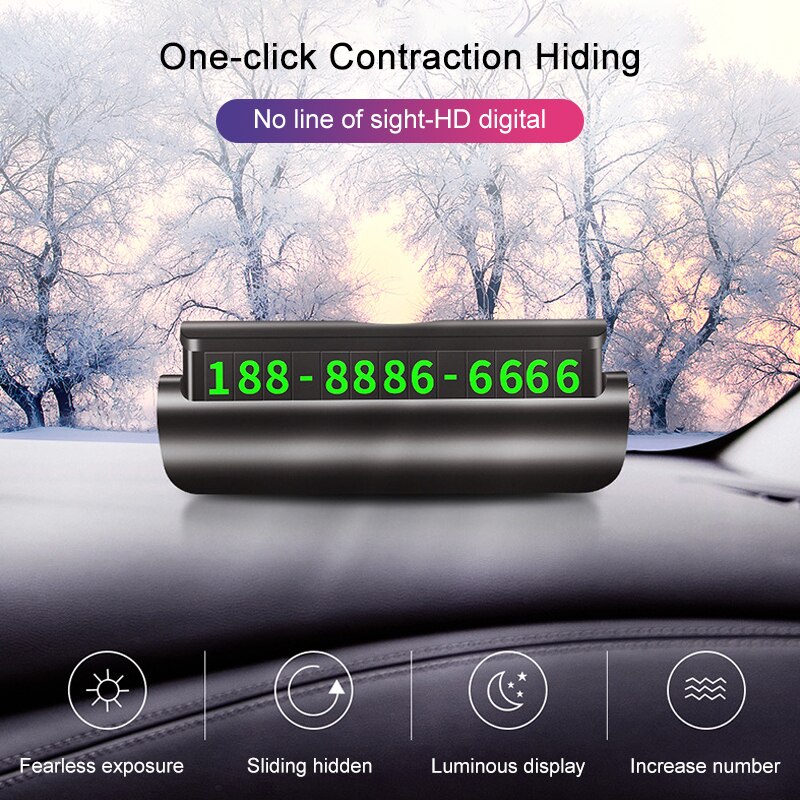 Lichtgevende Druk Auto Tijdelijke Parkeerkaart Tel... – Vicedeal