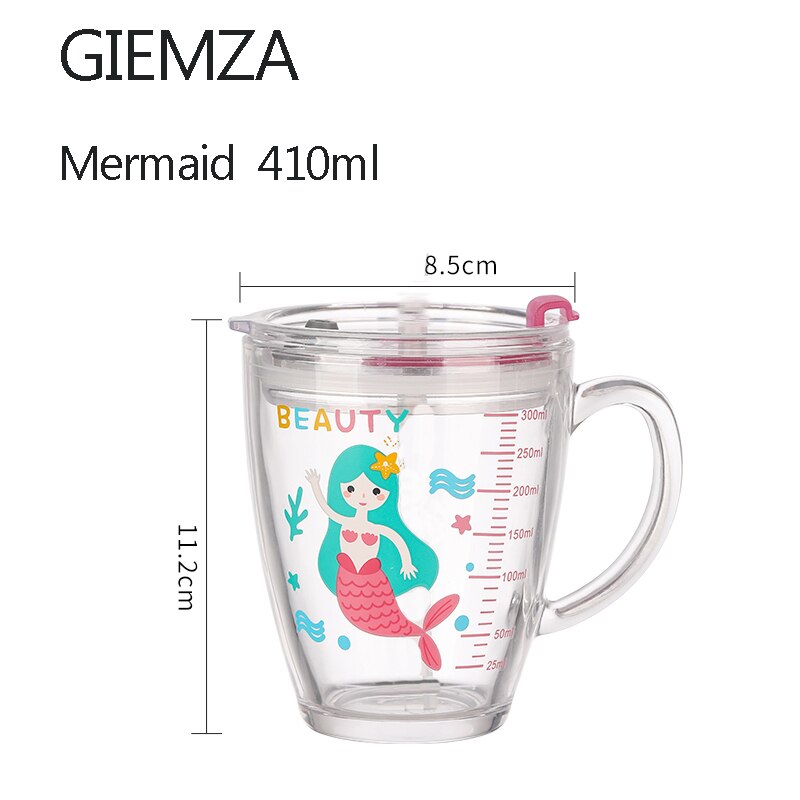 GIEMZA Glass Measuring Cup Girl Unicorn Mermaid Po... – Grandado