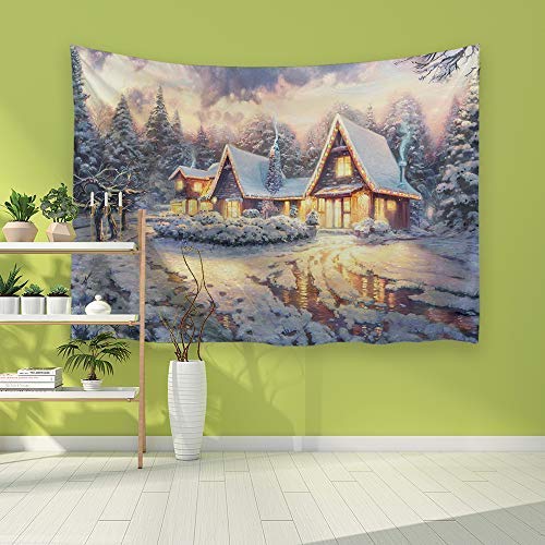Winter Snow Classic Scene Tapestry Christmas Decor... – Grandado