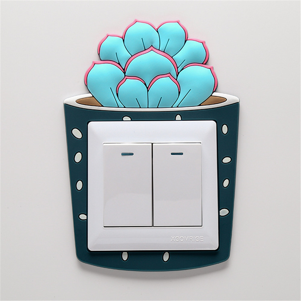 Cartoon Cactus Switch Sticker Luminous Switch Cove... – Vicedeal