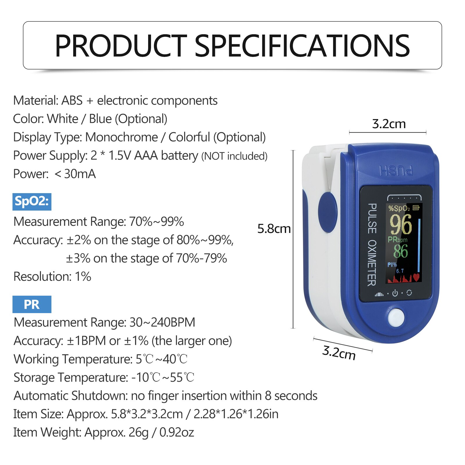 Digital Thermometer 3-color Backlit Display Forehe... – Grandado
