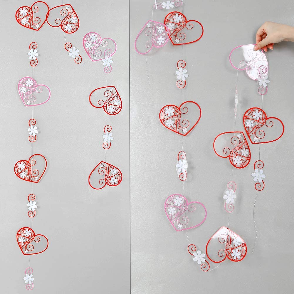 Bruiloft Hart Slingers Rode Opknoping Hart String ... – Vicedeal
