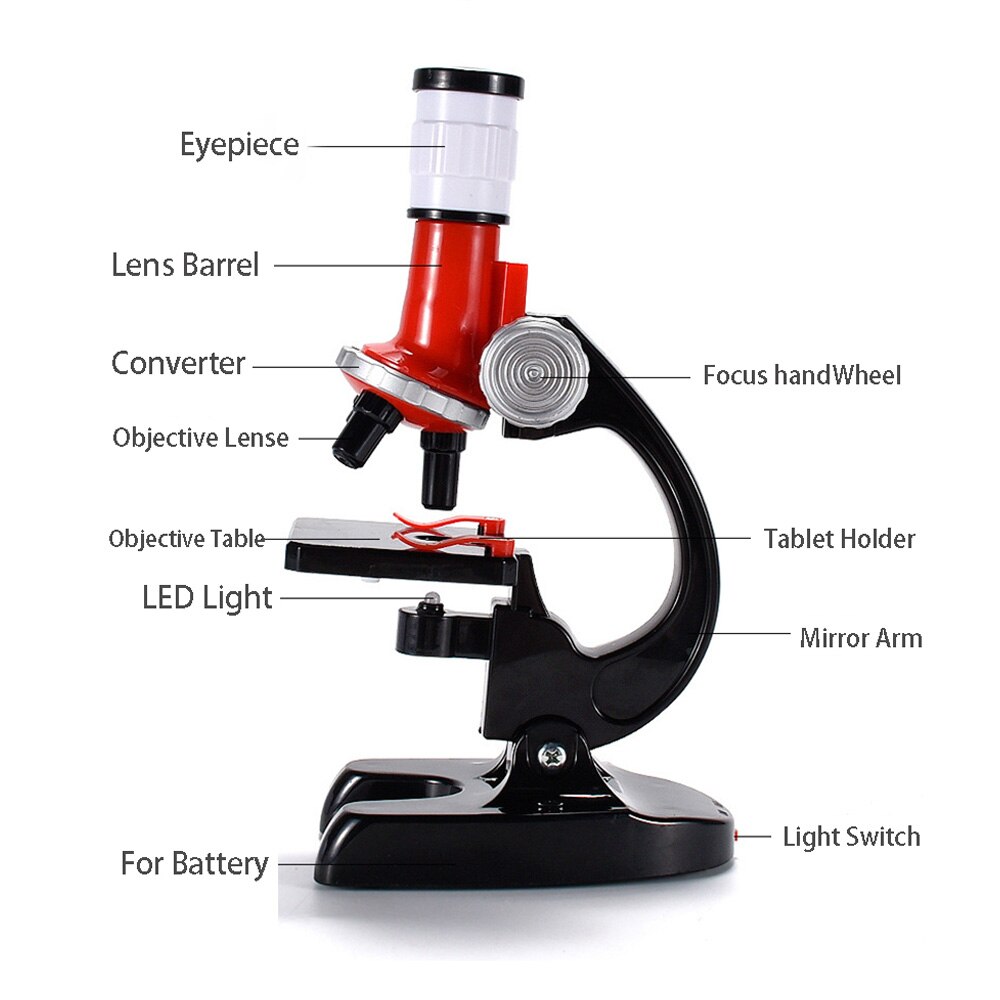 Illuminated Kids Microscope 1200X Zoom Monocular B... – Grandado