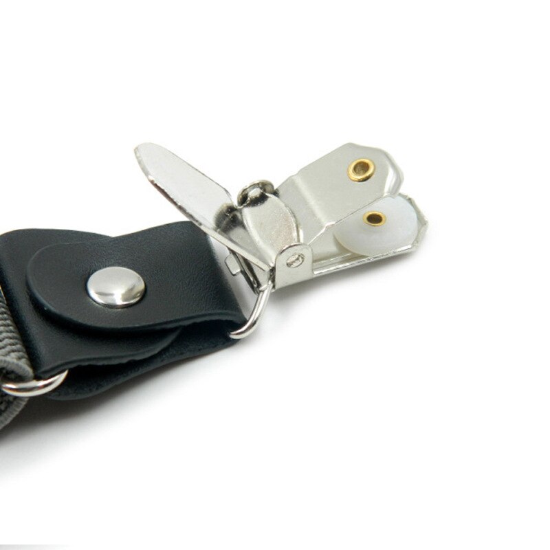 Unisex Suspenders 3 Clips Braces Leather Suspensor... – Vicedeal