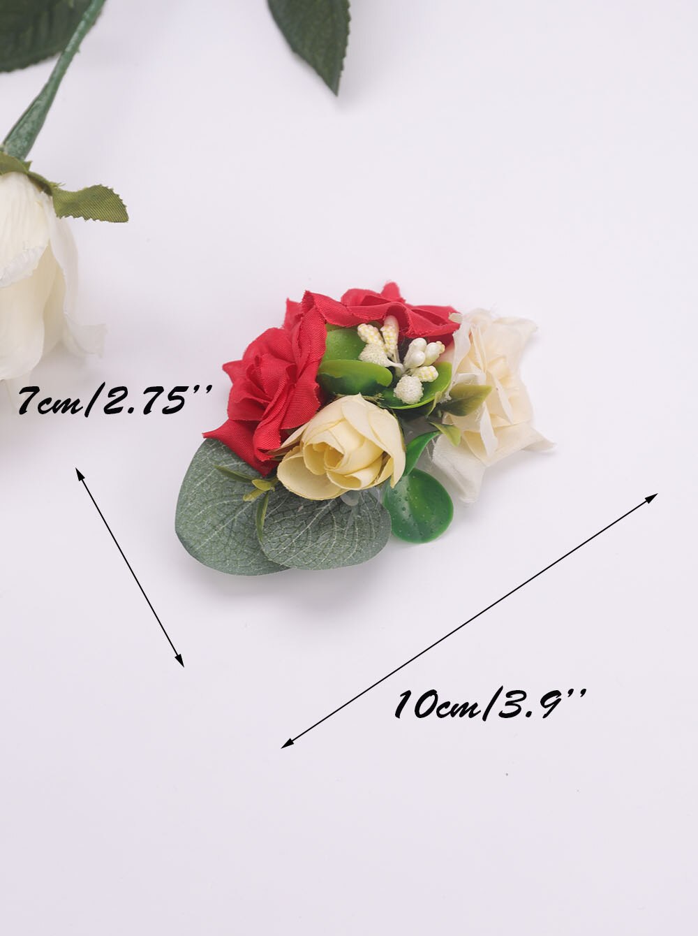 Wedding Hair Accessories Chic Red Rose Flower Hair... – Grandado